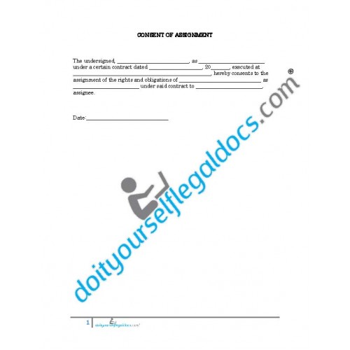 Consent Of Assignment - Business Document Form - Download Online